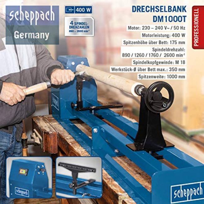 SCHEPPACH เครื่องกลึงไม้ ขนาด 40 นิ้ว รุ่น DM1000T SCHEPPACH ...