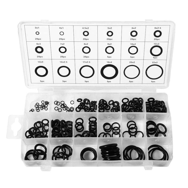 ยางโอริง 225pcs O-Ring Assortment Nitrile Rubber Washer Seals NBR Kit ...