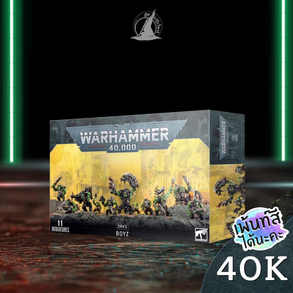 WARHAMMER 40K ORKS BOYZ พร้อมส่ง ส่งฟรี Add On Paint สีได้นะคะ | Shopee ...