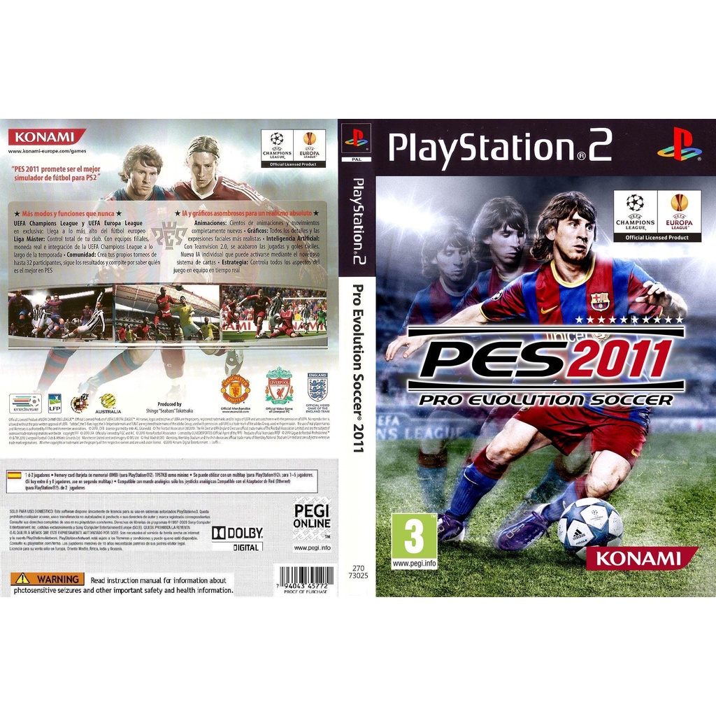 แผ่นเกมส์ PS2 PES Pro Evolution Soccer 2011 คุณภาพ ส่งไว (DVD) | Shopee ...
