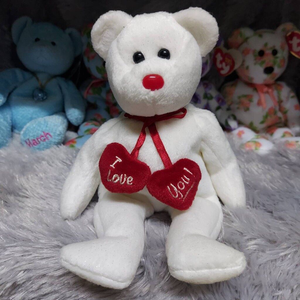 GB 09 - ตุ๊กตาหมี ty ขนาด 8 นิ้ว - Heart Love Kiss (ของเล่น ของสะสม ...