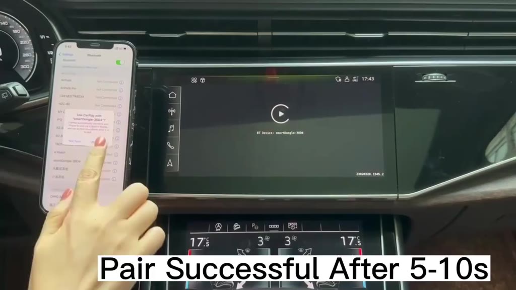 FEINODI Wireless CarPlay/Android Auto Adapter สำหรับ Phone A/pple ...