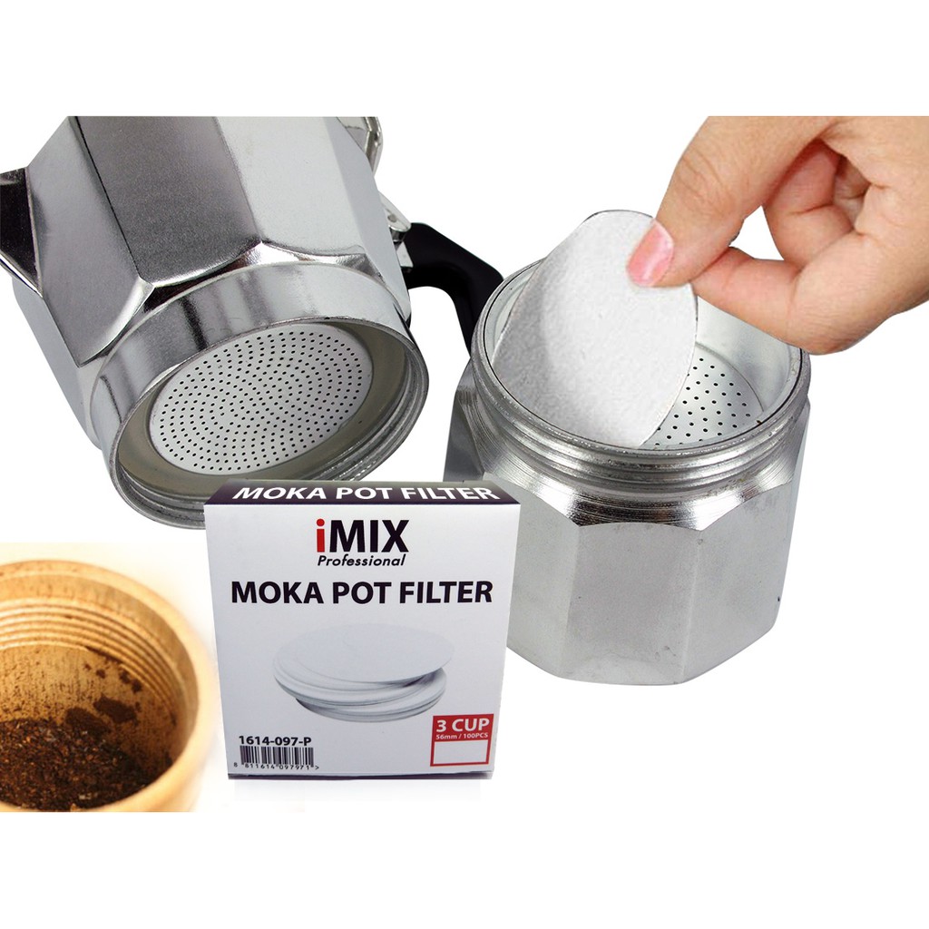 iMix Moka pot Filter กระดาษกรองกาแฟ สำหรับ มอคค่าพอท | Shopee Thailand