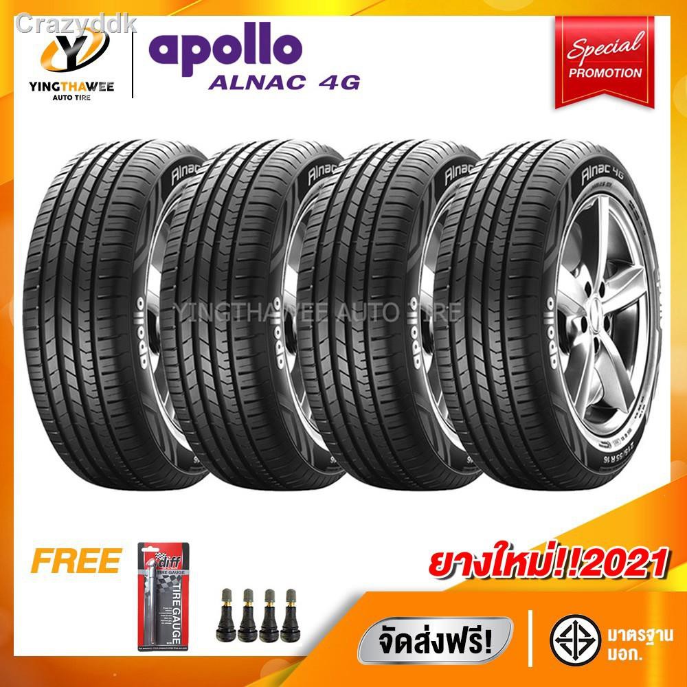 ℡ [จัดส่งฟรี] APOLLO 195/55R15 ยางรถยนต์ รุ่น ALNAC 4G 4 เส้น (ปี2021) แถมเกจวัดลมยาง 1 ตัว ...