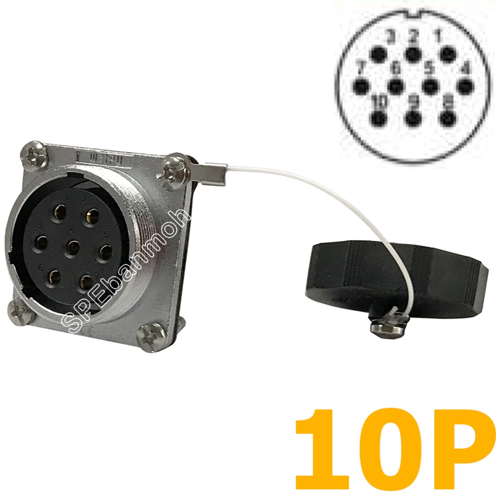 WS28-ZZF-10 ปลั๊กเหล็ก Metal Connector Aviation Plug Weipu Connector ...