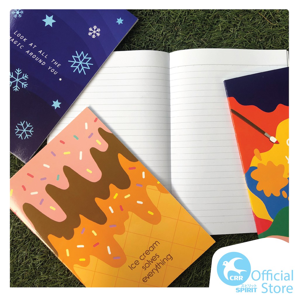 SPIRIT สมุดโน๊ต 9/40 สมุดปกอ่อน แฟนซี สมุดนักเรียน 16.0x23.5cm เส้นเทา ...