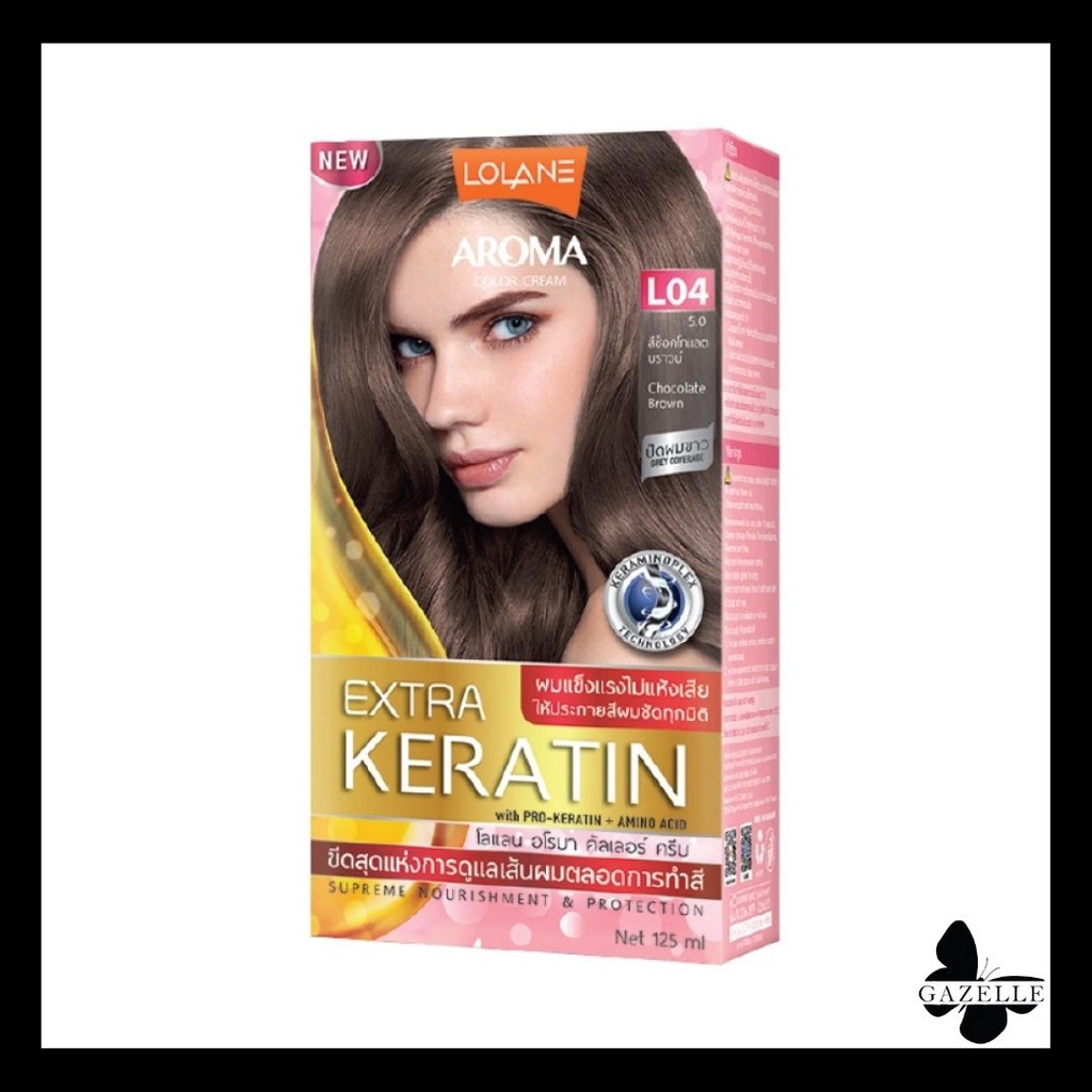 Lolane Aroma Extra Keratin(125ml.)โฉมใหม่ ครีมย้อมผมโลแลน โลแลน อโรมา ...