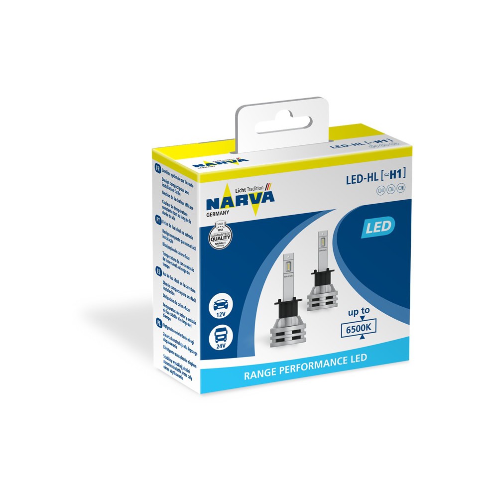 หลอดไฟรถยนต์ NARVA by PHILIPS : LED 6000K : H1 H3 H4 H7 H8 H11 H16 HB3 ...