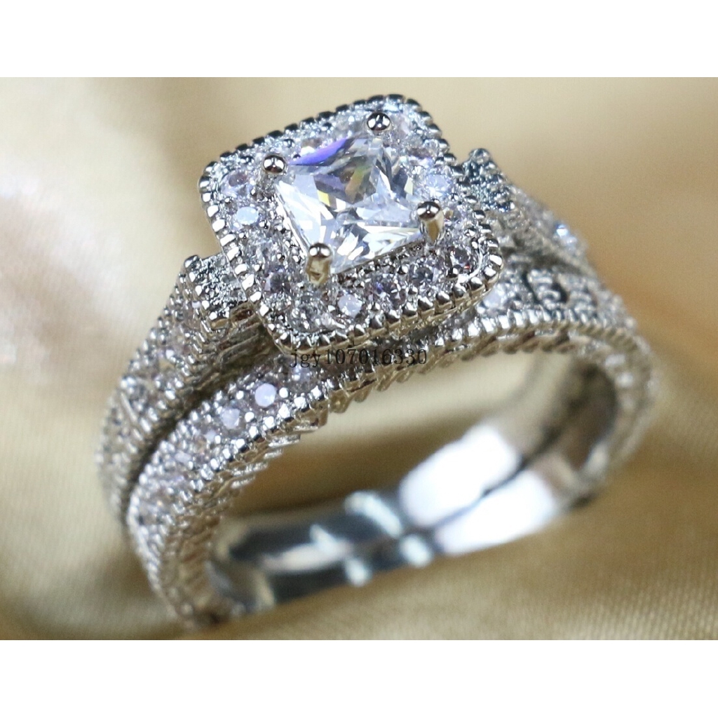 ใหม่ชุดเจ้าสาวเจ้าหญิง square cut 1 ct cz ms . ms . married | Shopee Thailand
