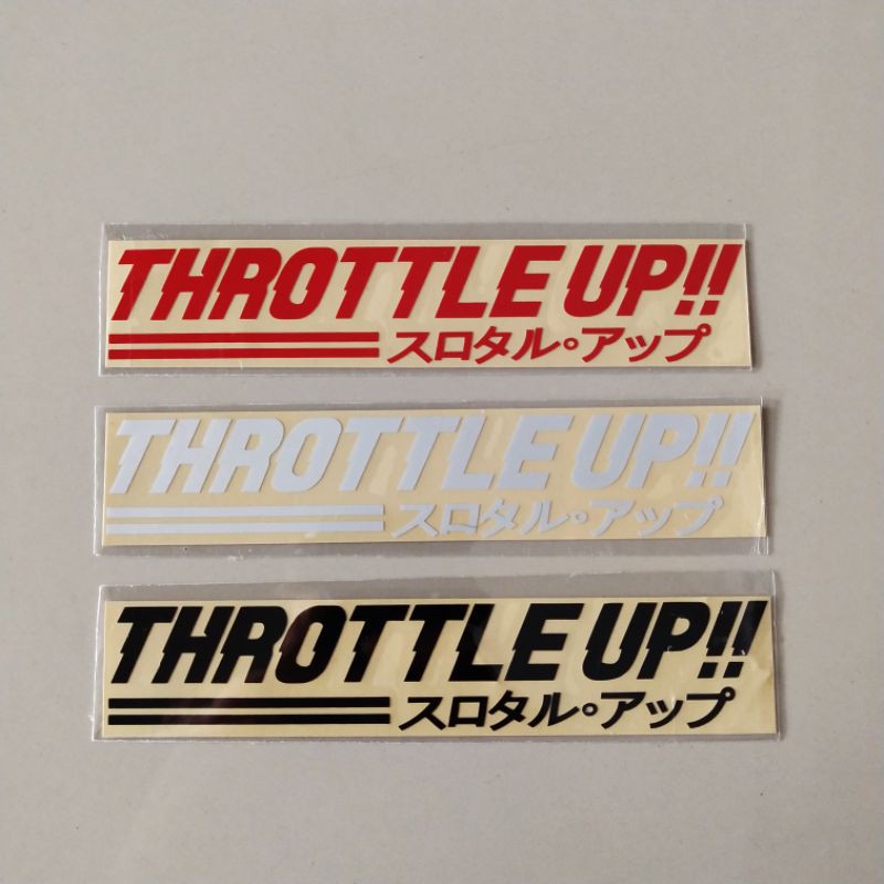 สติ๊กเกอร์ตัด THROTTLE UP ของญี่ปุ่นที่ดัดแปลงคุณภาพดีที่สุด | Shopee ...