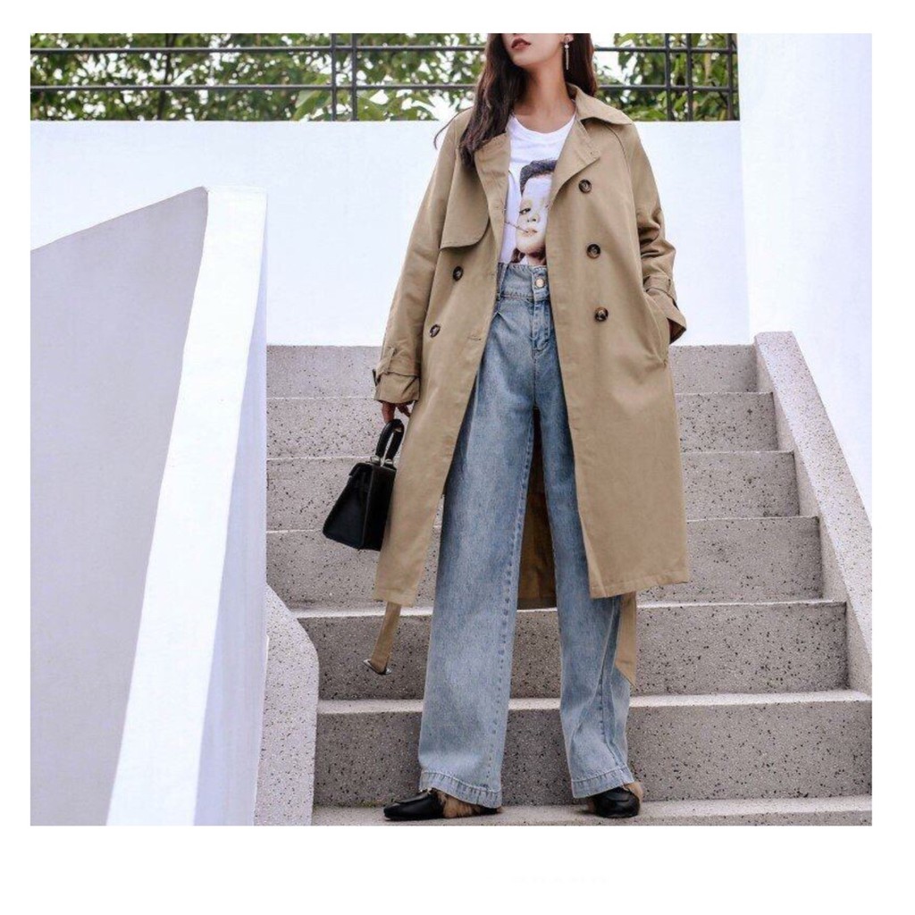 TOKYO COAT โค้ทตัวยาว สีกากี | Shopee Thailand