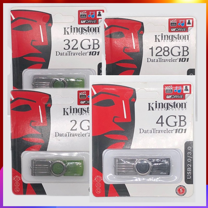 แฟลชไดร์ฟ 2GB 4GB 8GB 16GB 32GB 64GB 128GB Kingston Portable Metal ...
