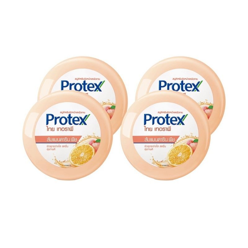 Protex โพรเทคส์ สบู่ก้อน สมุนไพร ไทยเทอราพี ส้ม แมนดาริน พีช 145 กรัม แพ็ค 4 ก้อน | Shopee Thailand
