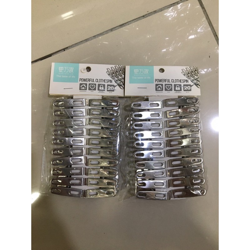 คลิปหนีบผ้าเหล็ก 40 ชิ้น (40 biji klip pakaian besi) | Shopee Thailand