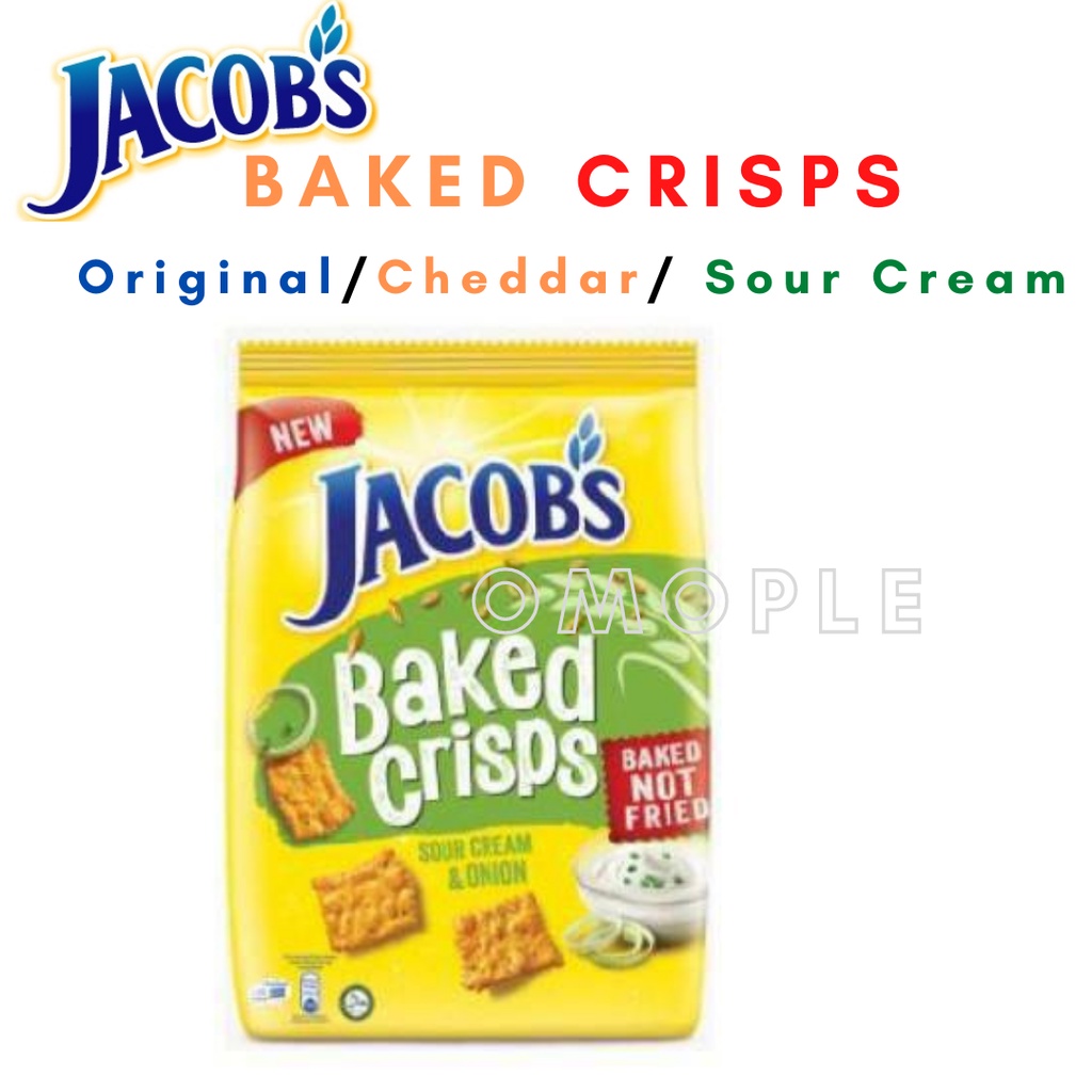 JACOB’s Baked Crisps Original/Cheddar/ Sour Cream – 229g จาคอป แบบถุง ...