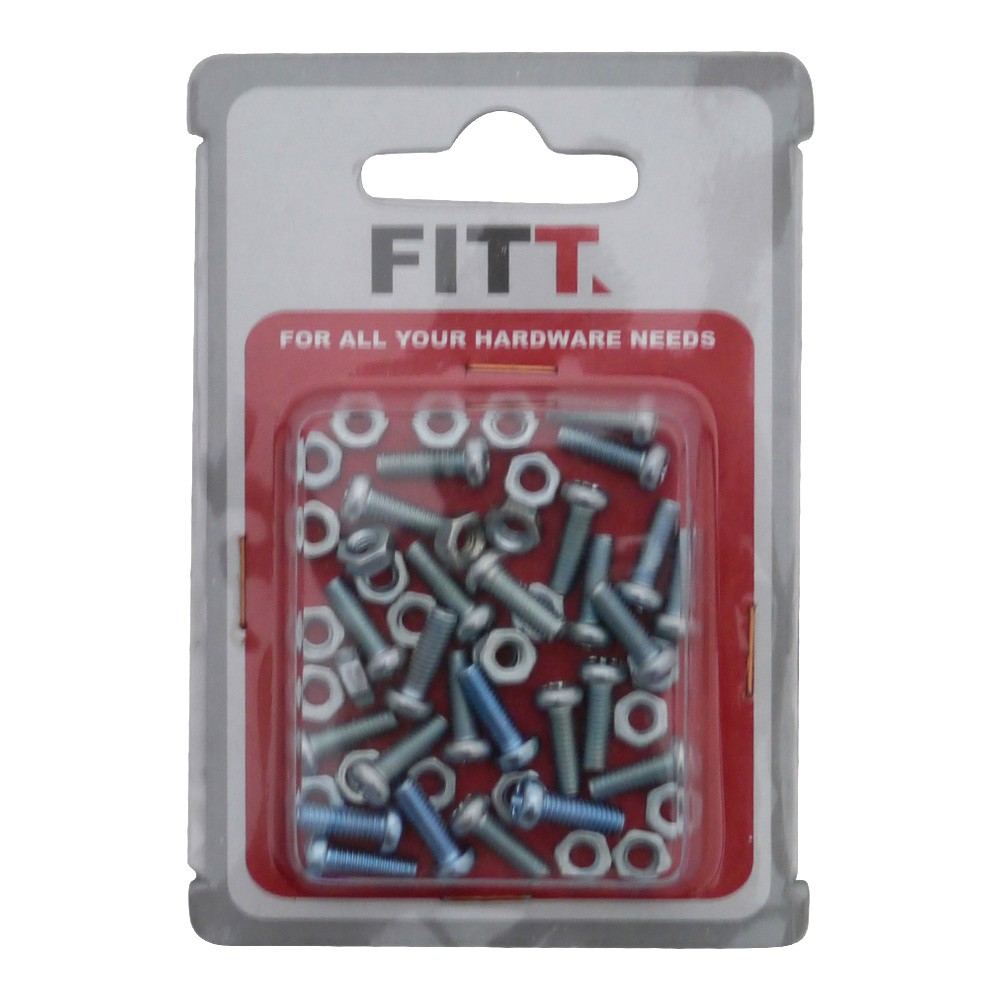 NUT MACHINE SCREW 4X18MM JP 25EA สกรูเกลียวมิลน็อต JP 4X18 MM 25 ตัว สกรู, น๊อตและแหวน อุปกรณ์ ...