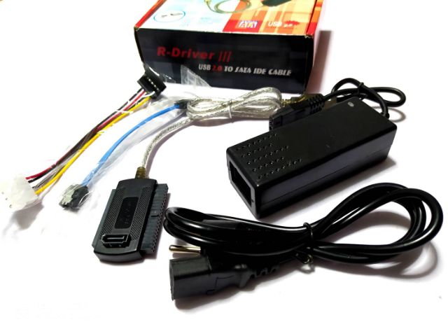 R-Drive USB 2.0 to SATA/IDE Cable Adapter For 2.5"/3.5"/5.25" IDE/Sata ...