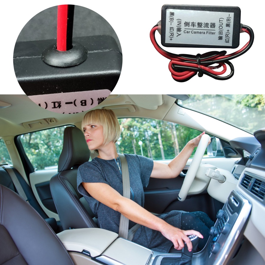 GMMA12V Dc Power Relay Capacitor Filter Connector Auto Car Camera ...