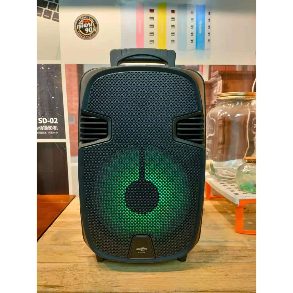 ลำโพงบูลทูธ ใหม่!! รุ่น GTS-1248 ขนาด8นิ้ว แบบพกพา ไมโครโฟนแบบมีสายเสียงดี | Shopee Thailand