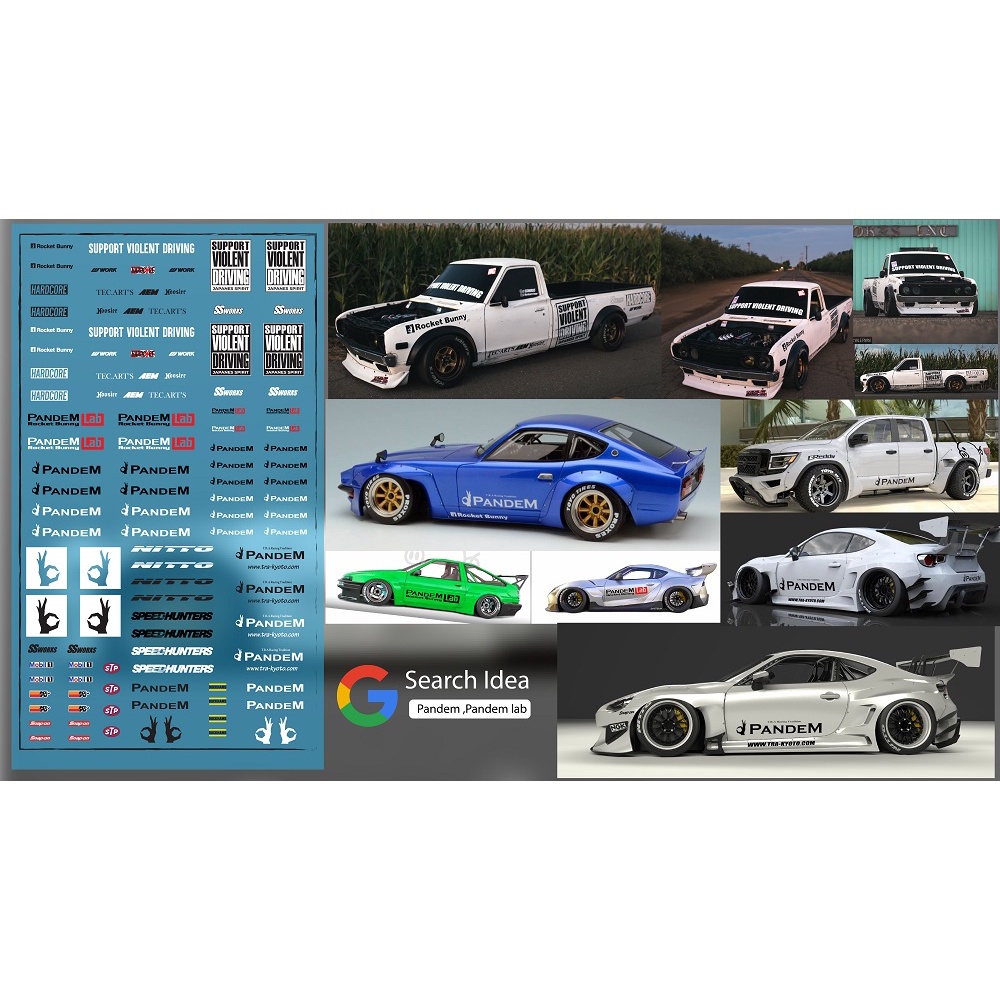 ดีคอลน้ำ Pandem 6 Rocket Bunny Biberty walk RB LB ติดได้ทุกสี ติดรถHot ...