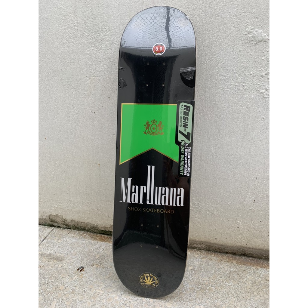 แผ่นสเก็ตบอร์ด Shox Marijuana Skateboard Deck รับประกันของแท้ สินค้า ...