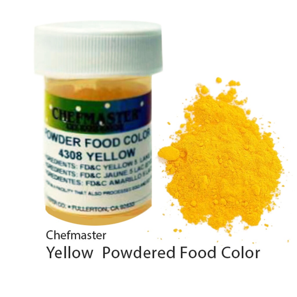 Chefmaster 4308 Powder Candy Yellow 3 g. สีผงผสมอาหาร สีผสมช็อกโกแลต สี ...
