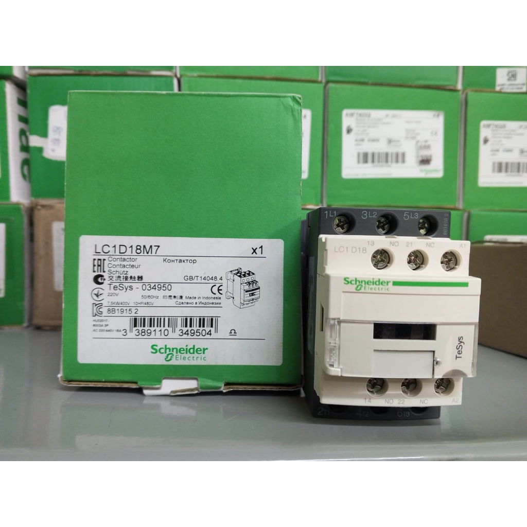 คอนแทคเตอร์ SCHNEIDER LC1D18M7 LC1D18 220V แบบเก่า ไม่มีบาร์โค้ด ...