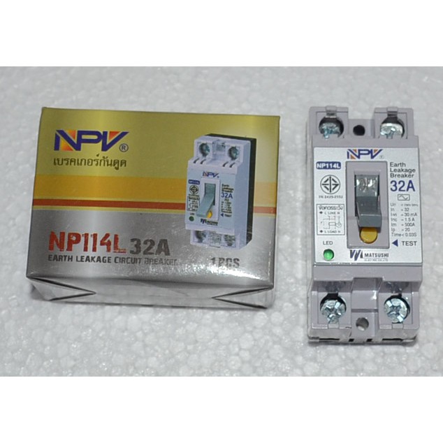 เบรคเกอร์กันดูด NPV 25A พร้อมกล่องเบรคเกอร์ ของแท้ NPV | Shopee Thailand