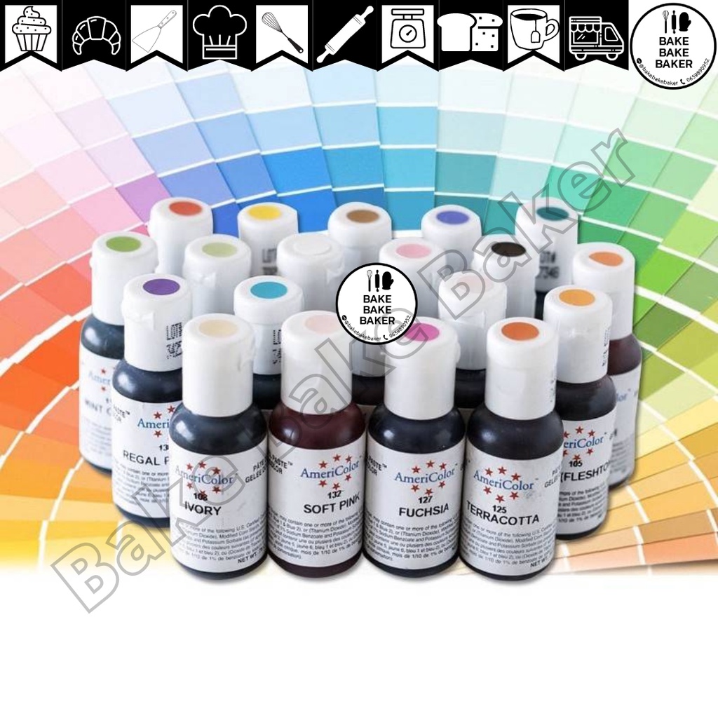 Ameri Color 🌈สีเจลผสมอาหาร.🌈 ขนาด 0.75 Oz | Shopee Thailand