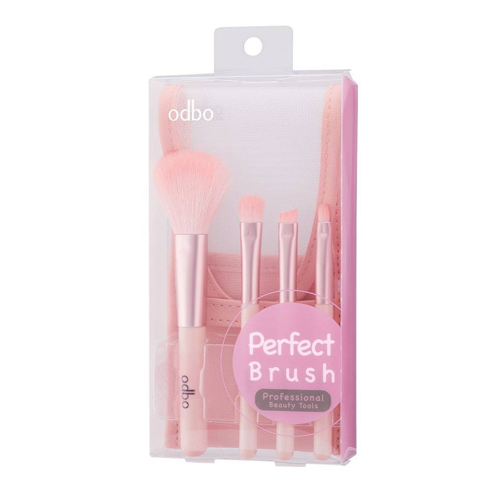 ODBO Perfect Brush Professional Beauty Tools โอดีบีโอ เซ็ทแปรงแต่งหน้า 4 ชิ้น สีพาสเทล พร้อม ...