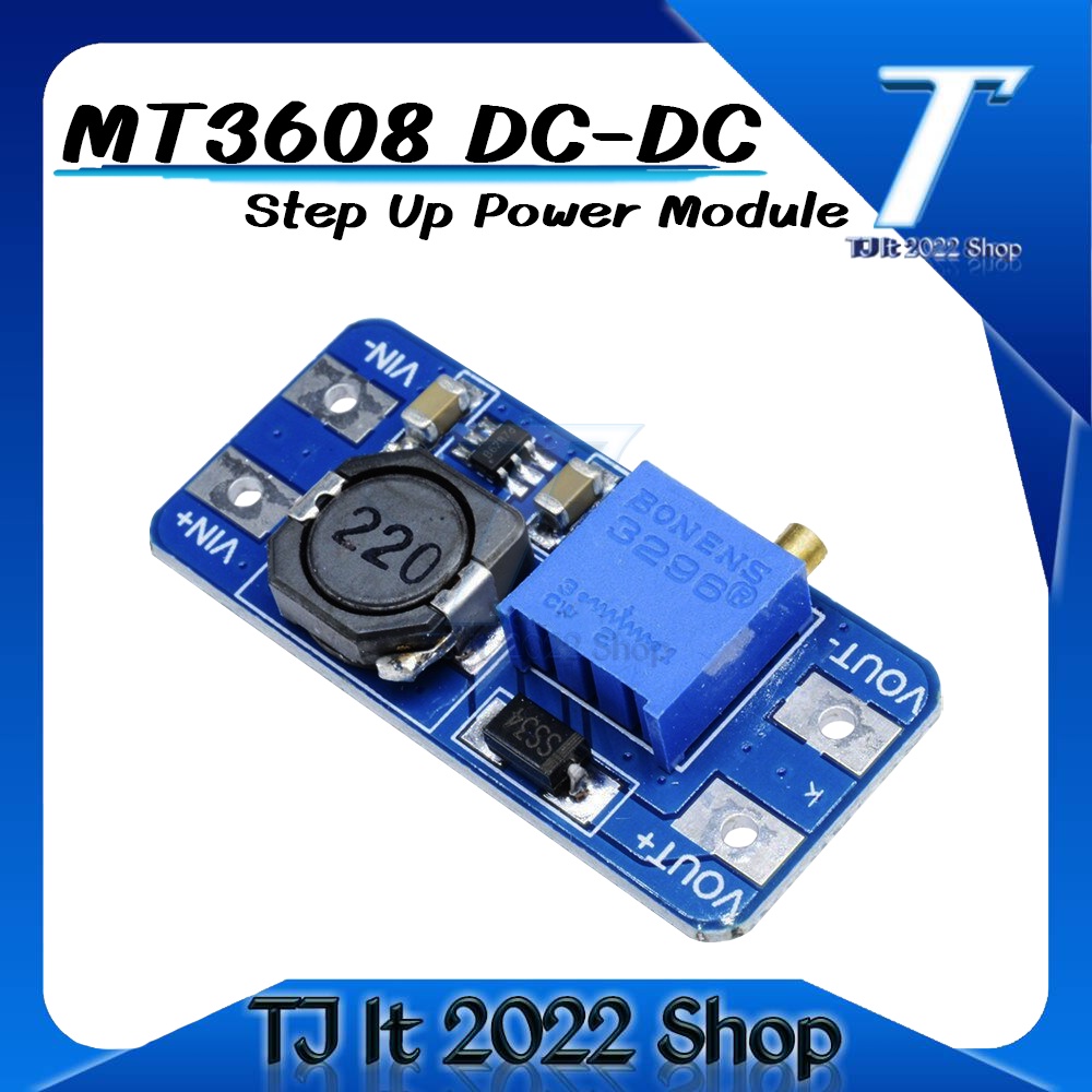 MT3608 DC-DC Step Up Converter Booster Power Supply โมดูล Boost Step-up ...