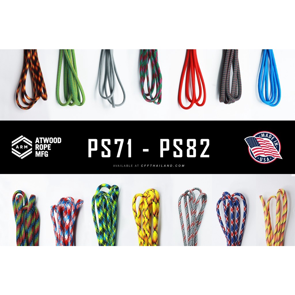 เชือก Paracord 550 Made in USA. (PS70 - PS82) | Shopee Thailand
