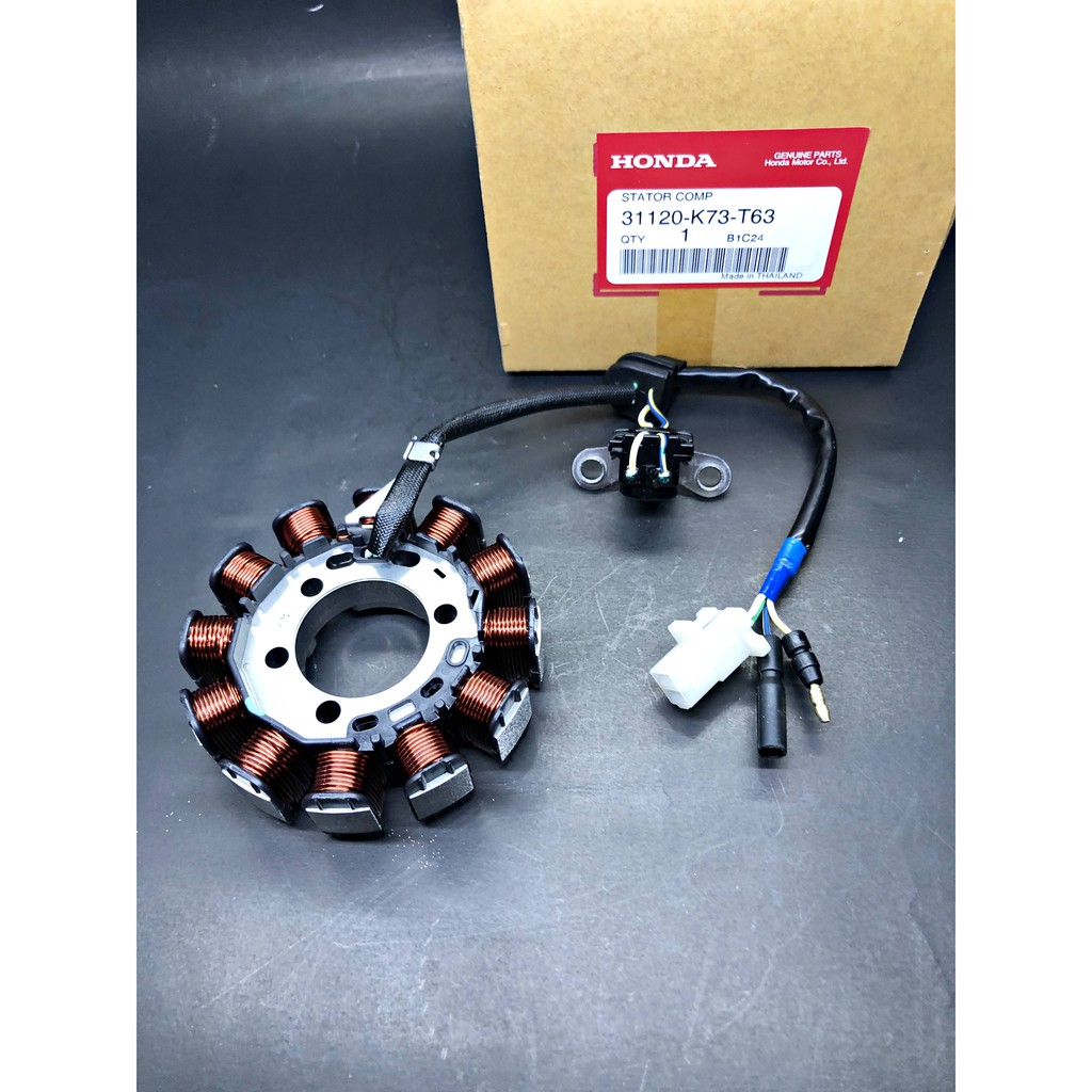 ขดลวดสเตเตอร์ ฟิลคอล์ย สตาร์ทมือ/เท้า (แท้) เวฟ125i ปี2019-2020 (31120 ...