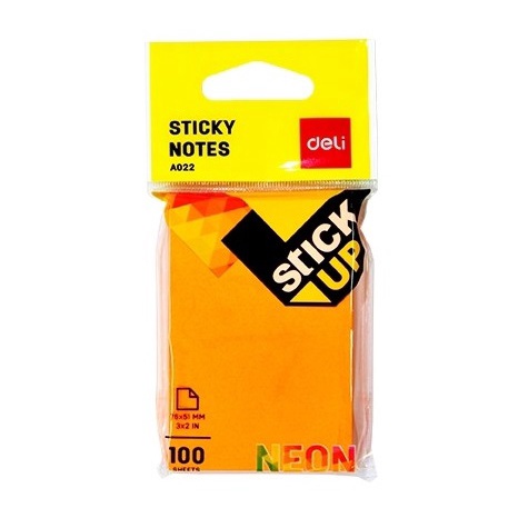 STICKY NOTE กระดาษโน๊ตกาว 76X51MM 100 SHEETS DELI A012-022 | Shopee ...