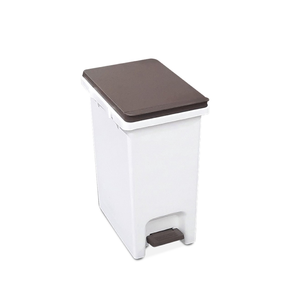 ถังขยะพลาสติก COMBI WARE G2170-WHT-BRN สีขาว-น้ำตาล 10L ถังขยะ Plastic ...