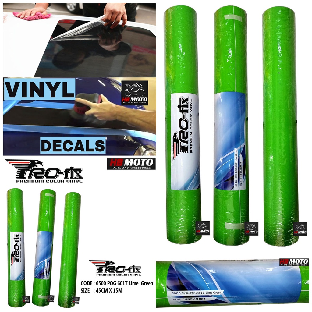 สติ๊กเกอร์ไวนิล Profix LIME GREEN/Scotlight Vinyl Profix 6500 POG 601T ...