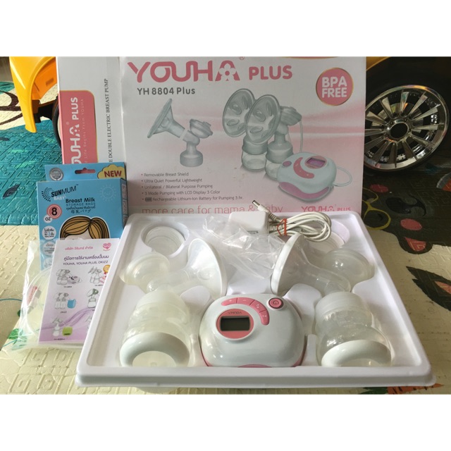 ชุดเครื่องปั้มนม youha plus มือสองพร้อมกรวย freena | Shopee Thailand