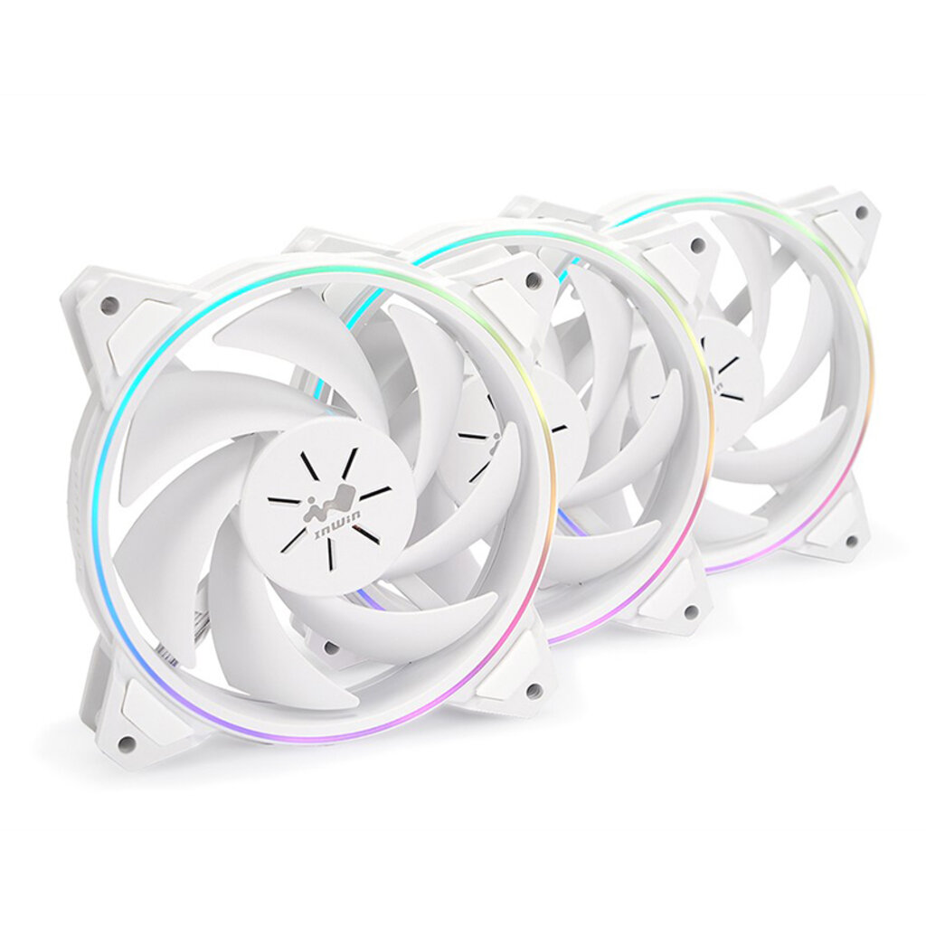 InWin SIRIUS Pure Loop ASL120 White (3 x 120mm) PWM Fan Triple Pack ...