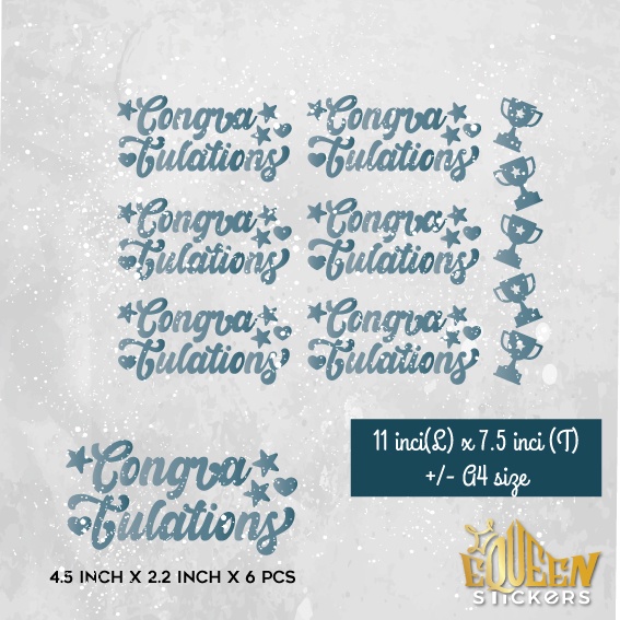สติกเกอร์งบประมาณ - CONGRATULATIONS TAHNIAH | Shopee Thailand