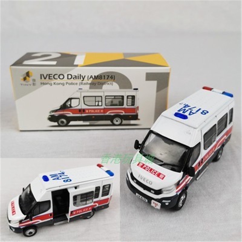 โมเดลรถยนต์ Tiny 20/21/72/96 Hong Kong Police Vechicle Iveco Daily 1/76 ...