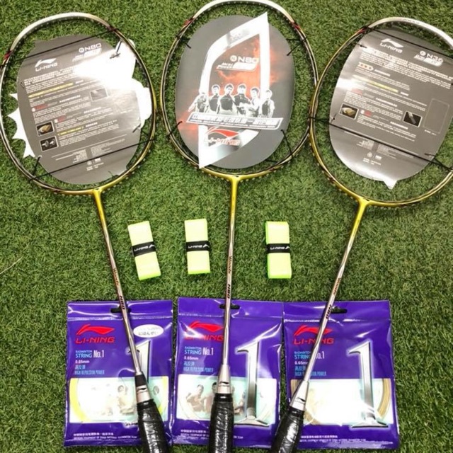 ไม้แบดมินตัน Li-ning : N80 สีทอง ***แถมฟรี เอ็น No1 + กริป Li-Ning ...