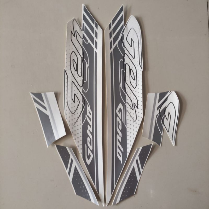 Putih 2021 honda genio striping สติ๊กเกอร์ตัวถังรถมอเตอร์ไซค์สีขาว ...