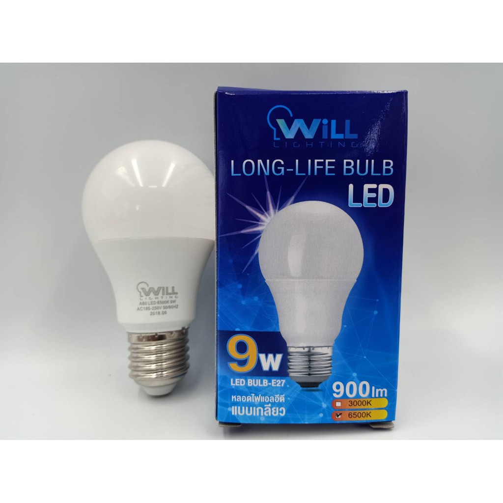 หลอดไฟLED-Bulb-A60-E27-9W-900Lm-2700K-6500K | Shopee Thailand