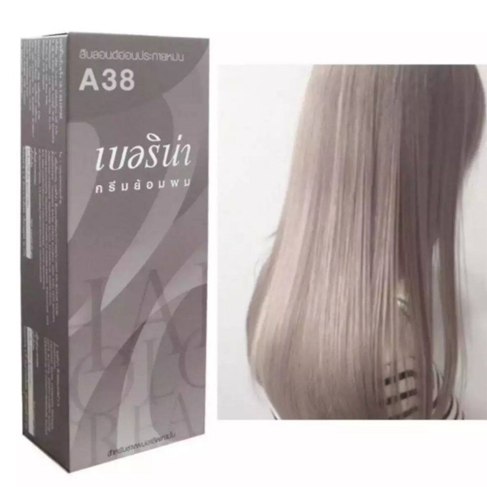 Berina A38 ( 3 กล่อง ) Berina Hair Color cream ครีมย้อมผม เบอริน่า A38 ...
