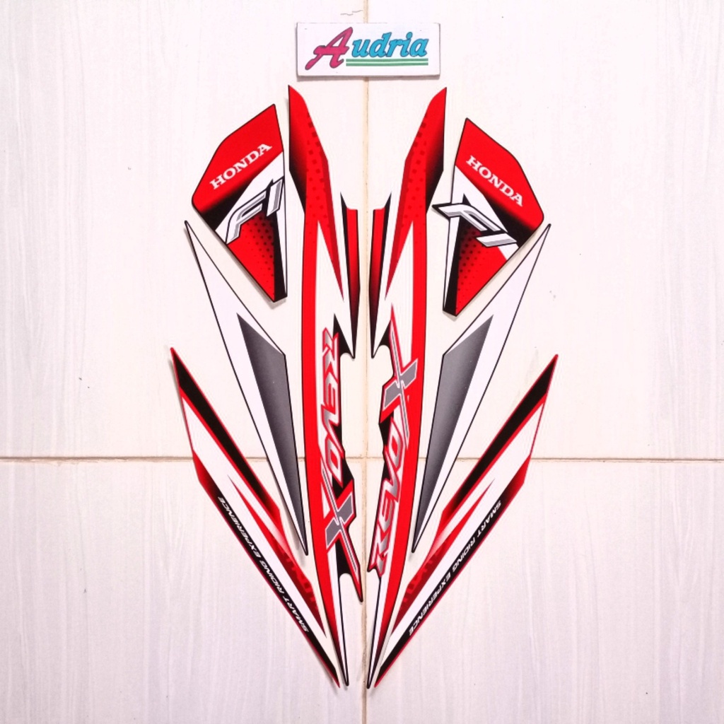 Merah HITAM สติ๊กเกอร์มอเตอร์ไซค์ Honda revo x 2022 สีดําและแดง ...