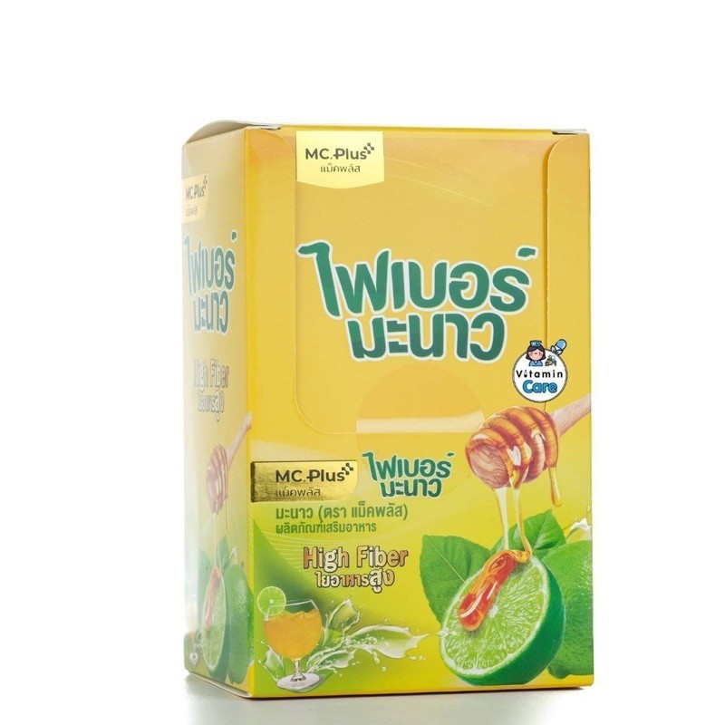 Mc Plus Fiber Manow แม็คพลัส ไฟเบอร์ มะนาว 1 กล่อง 6ซอง | Shopee Thailand