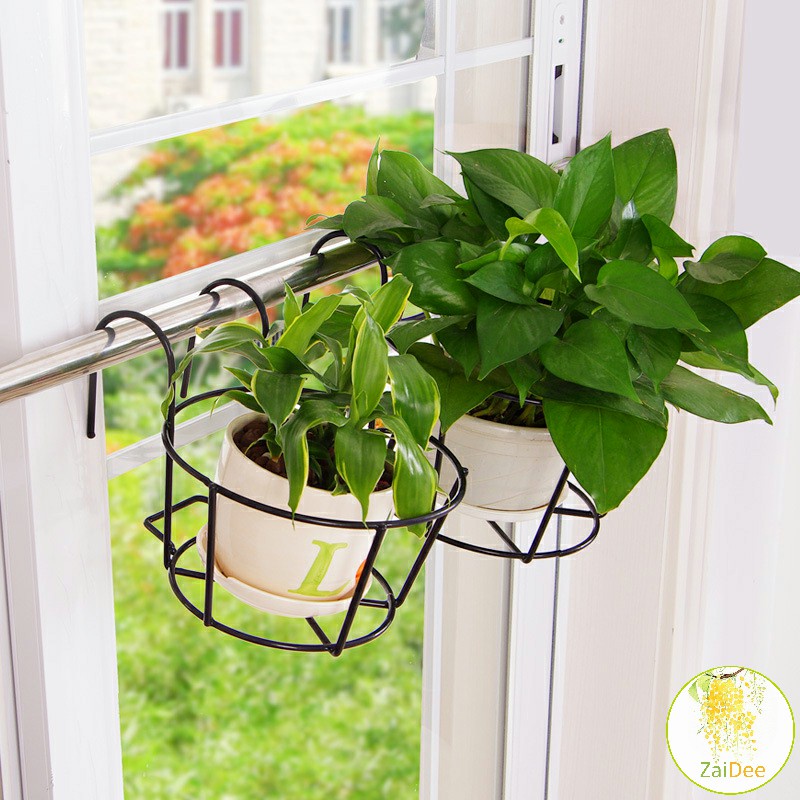 ที่แขวนกระถางต้นไม้แบบเหล็ก กระถางแขวนผนัง ราวแขวนชั้นวางดอกไม้ flower ...