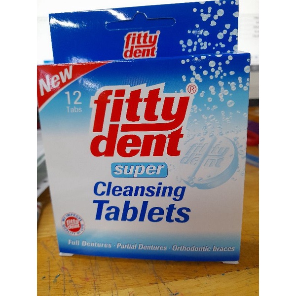 FITTY DENT 12 เม็ด (เม็ดฟู่ทำความสะอาดฟันปลอม) | Shopee Thailand