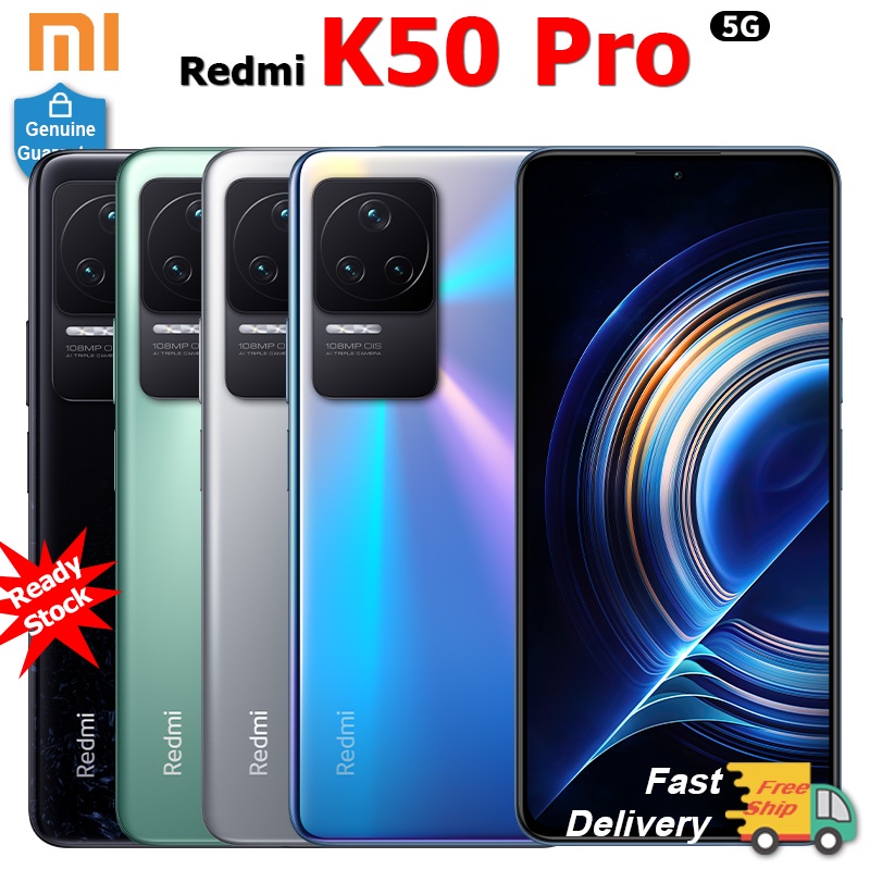 ใหม่ ของแท้ สมาร์ทโฟน Xiaomi Redmi K50 Pro 5G พร้อมหน้าจอ MediaTek 9000 120W แบตเตอรี่ 5000mah ...
