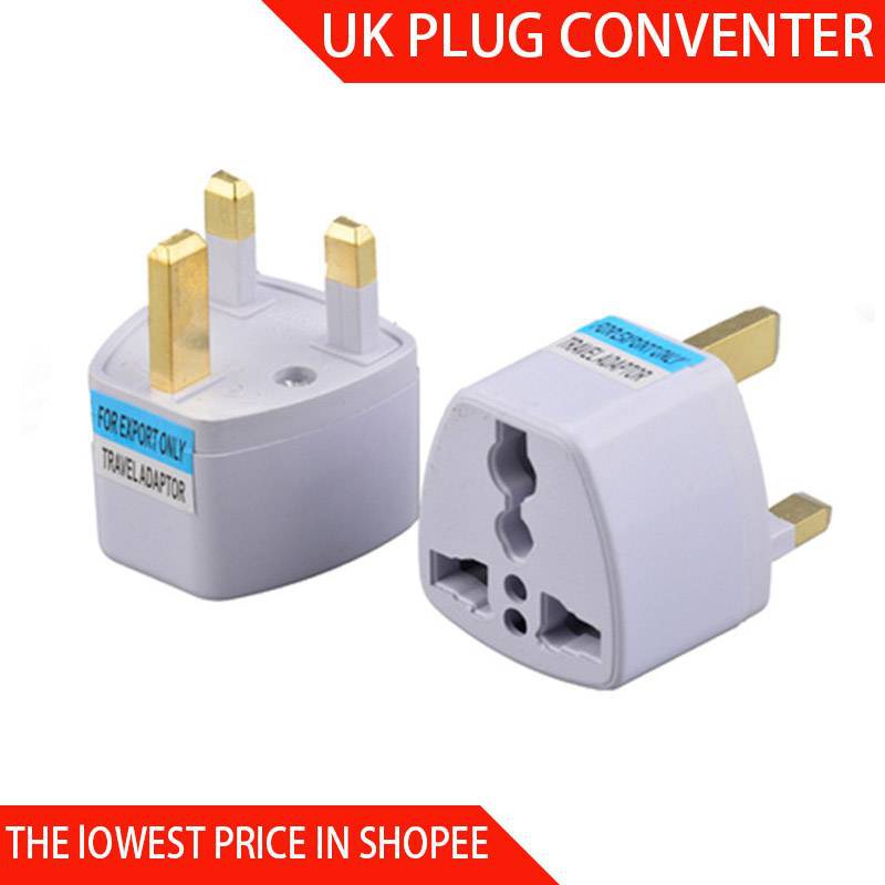 อะแดปเตอร์สากล UK 3 Pin Plug AC Adapter Converter UK/HK Travel Power ...